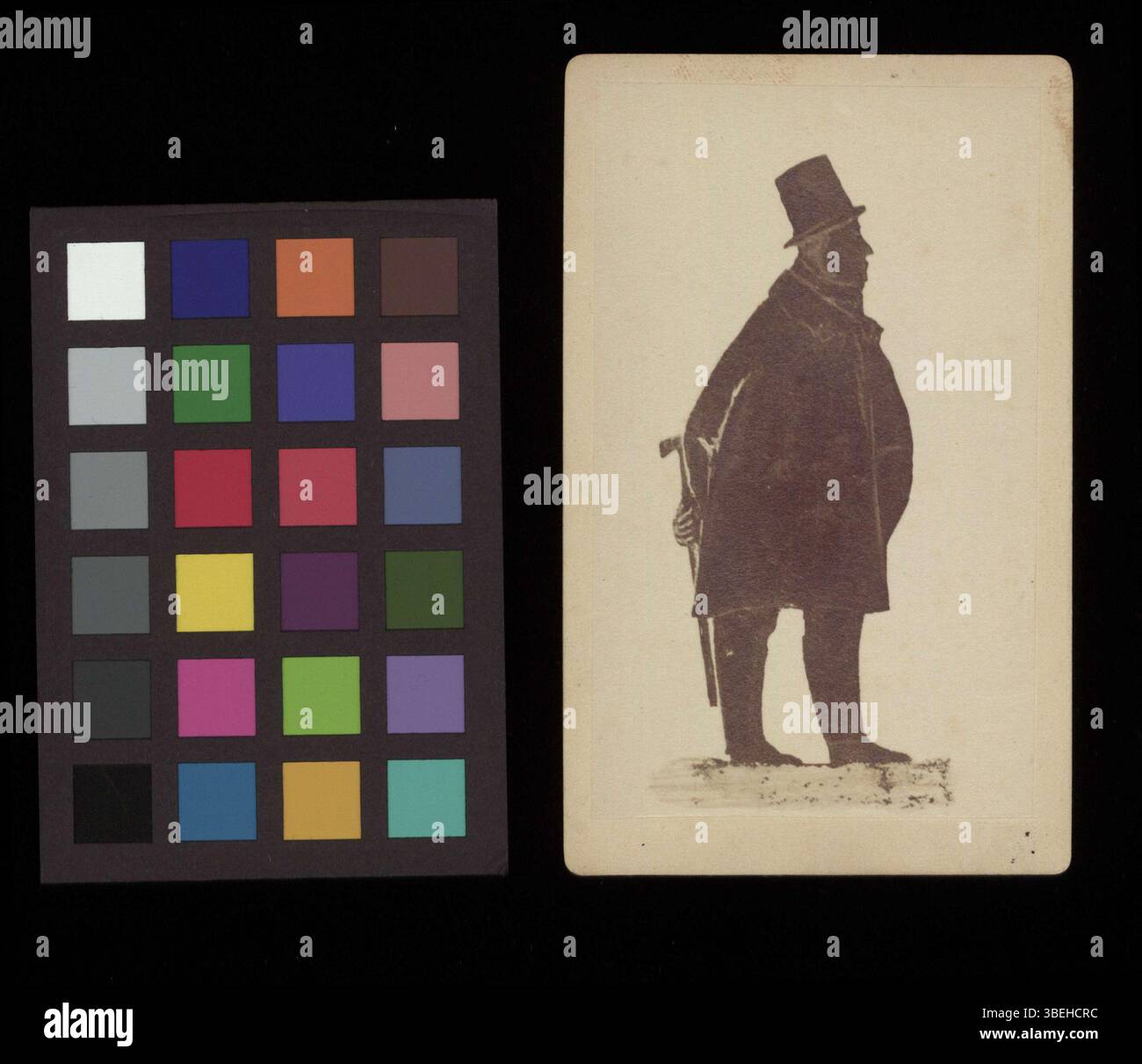 This black-and-white reproduction of a silhouette from around 1846 ...