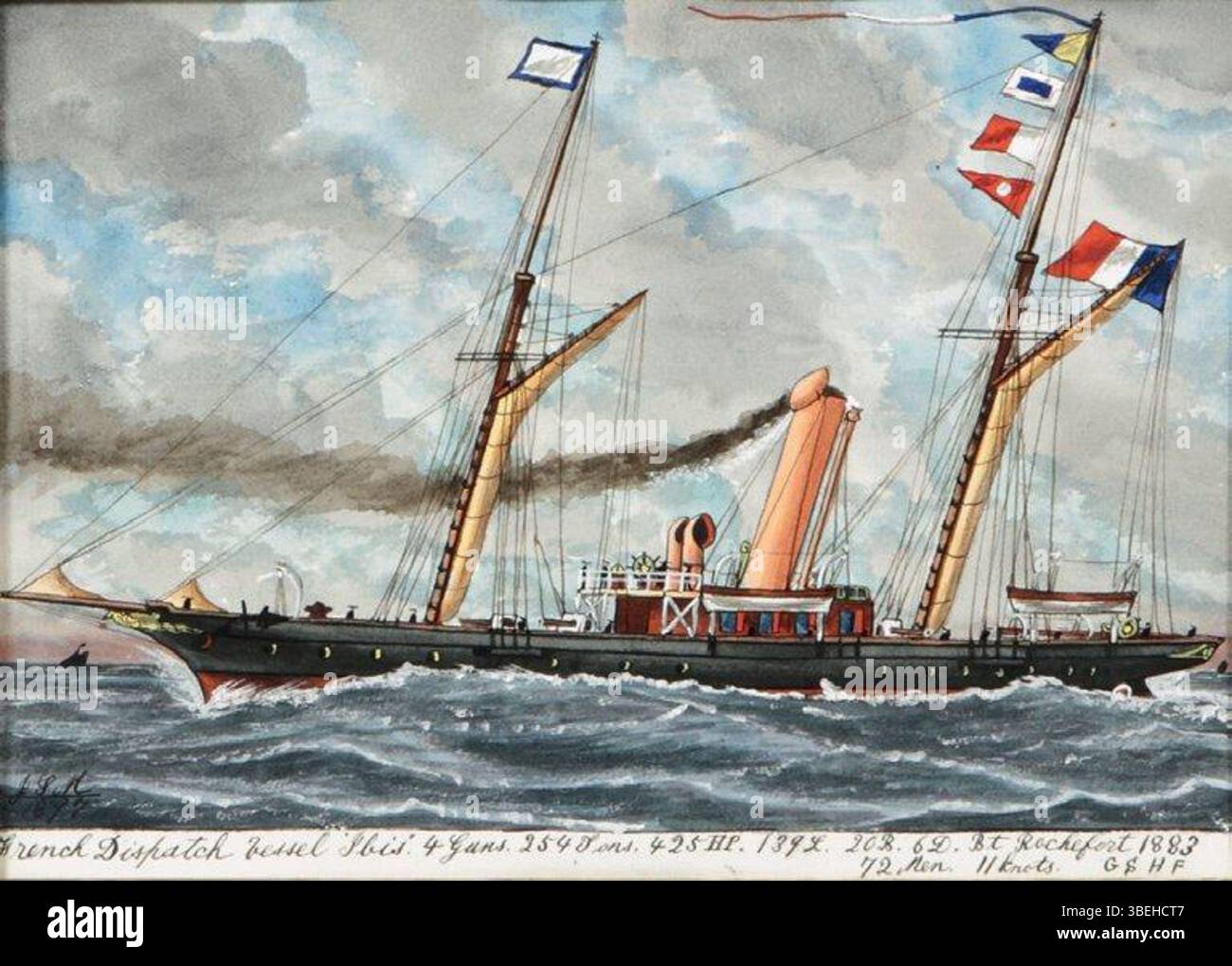 James Scott Maxwell's 1897 watercolor painting of the French dispatch ...
