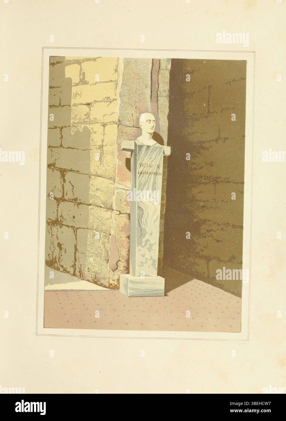 This watercolor by Geremia Discanno, published in 1882, shows a herm ...