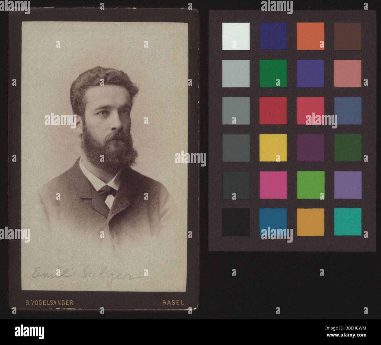 This black and white cabinet card photograph depicts Emil Sulger-Gebing ...