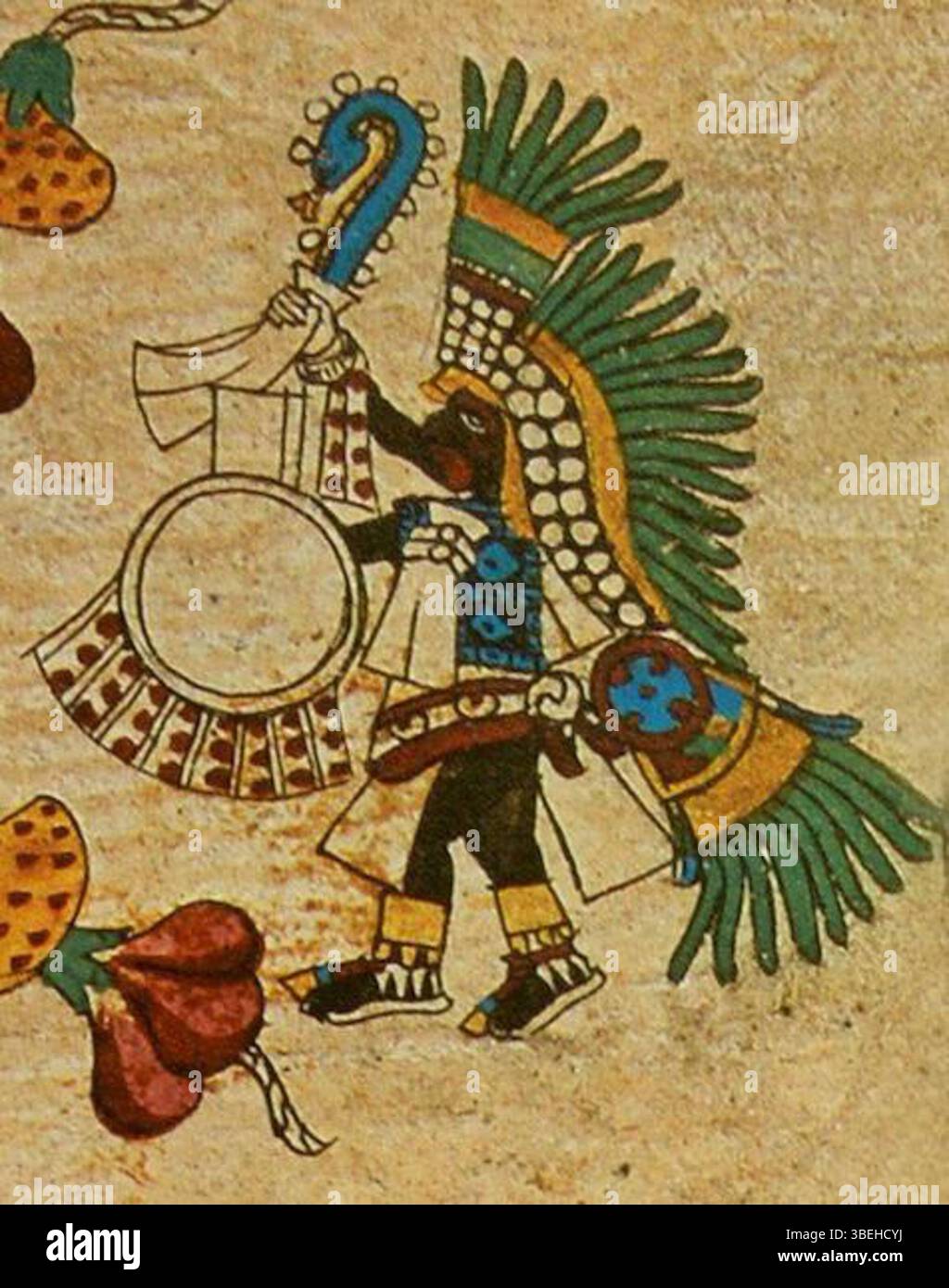 This detail from the Codex Borbonicus shows a dancer at the ...