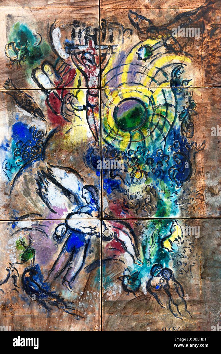 The creation of man,1959,a painting by Marc Chagall in the Chagall ...