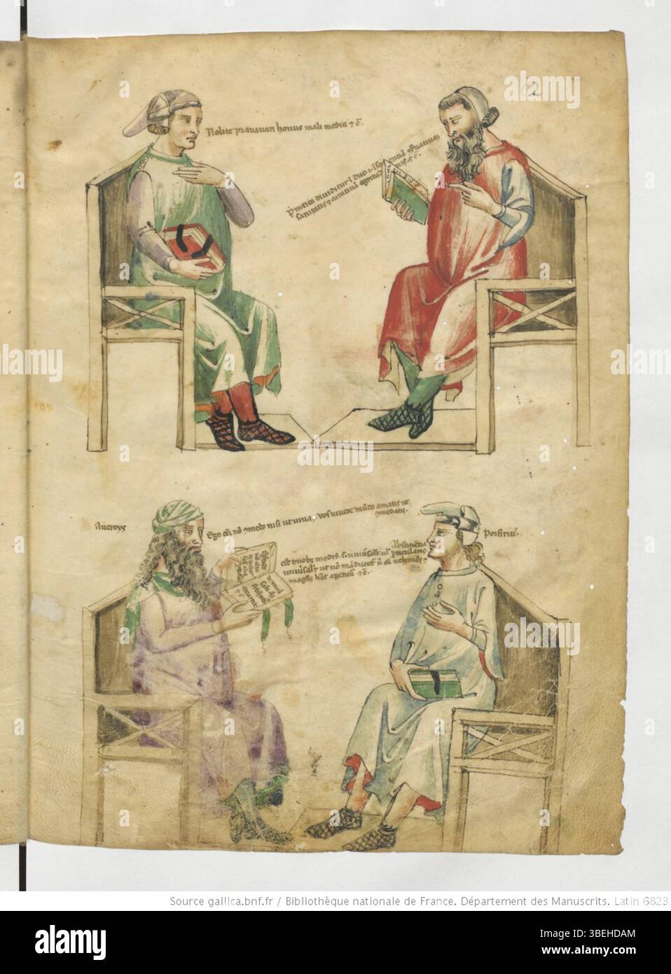 BnF Latin 6823, f.002r is another manuscript page by Manfredus de Monte ...