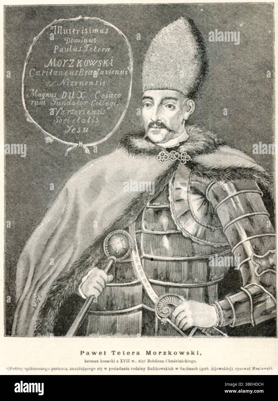 This engraved portrait by Stanislaw Masowski, created in the late 19th ...