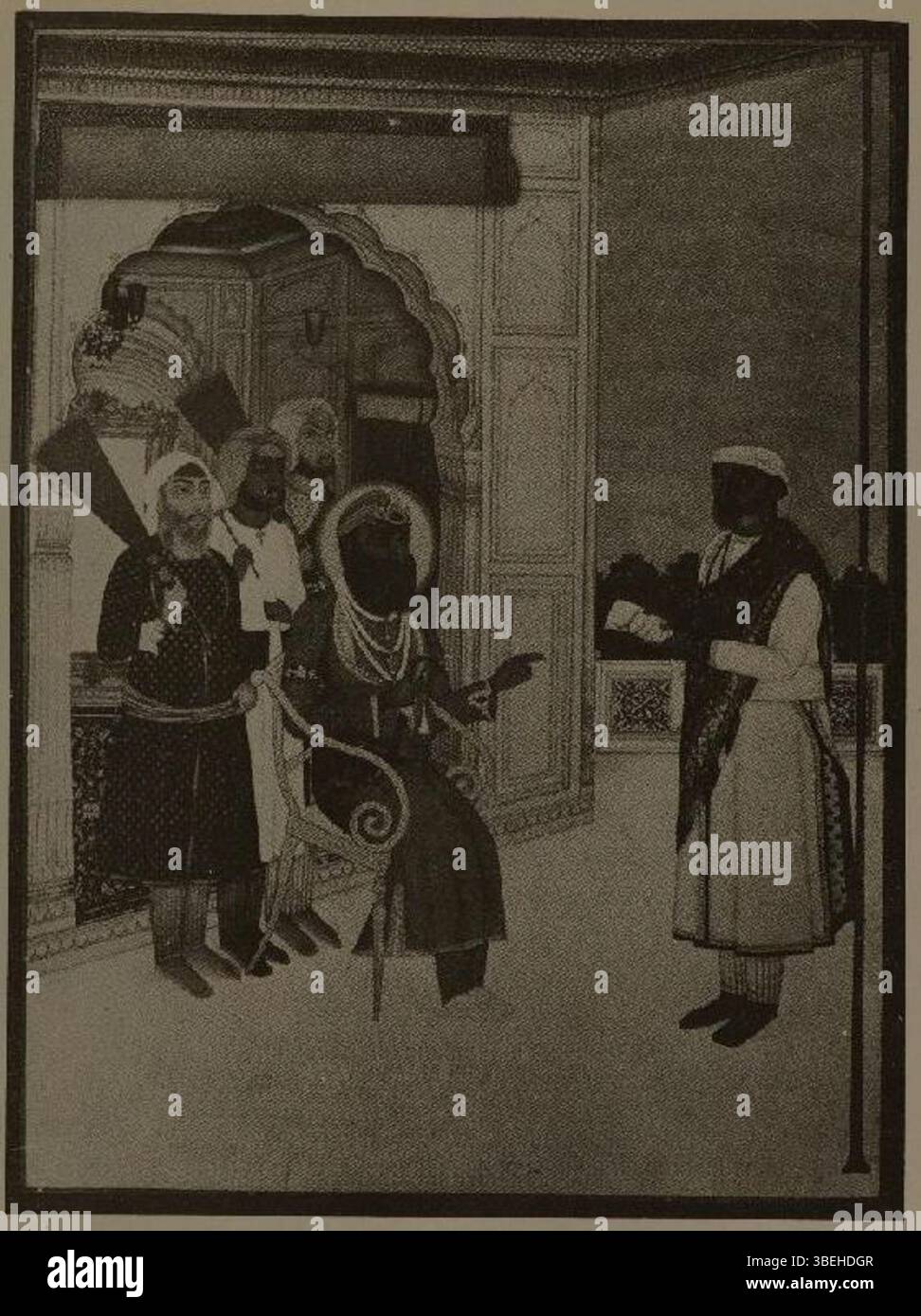 This 19th-century painting depicts Narinder Singh of Patiala State in a ...