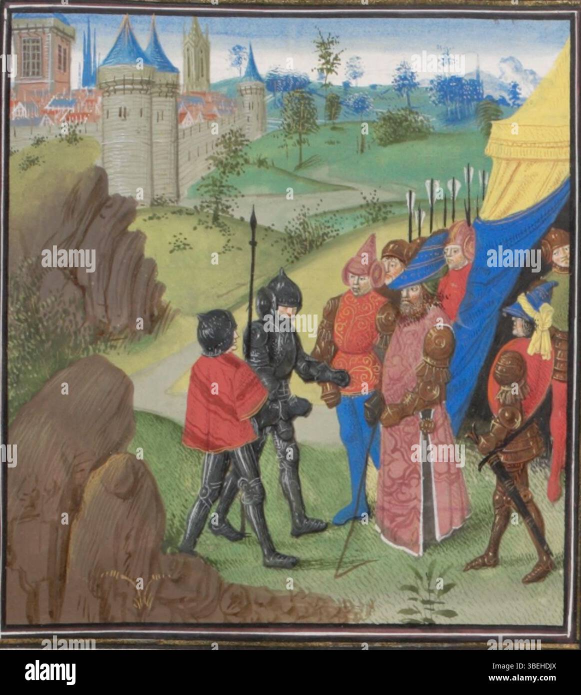 Miniature by Simon Marmion between 1460–1465 illustrating William of ...