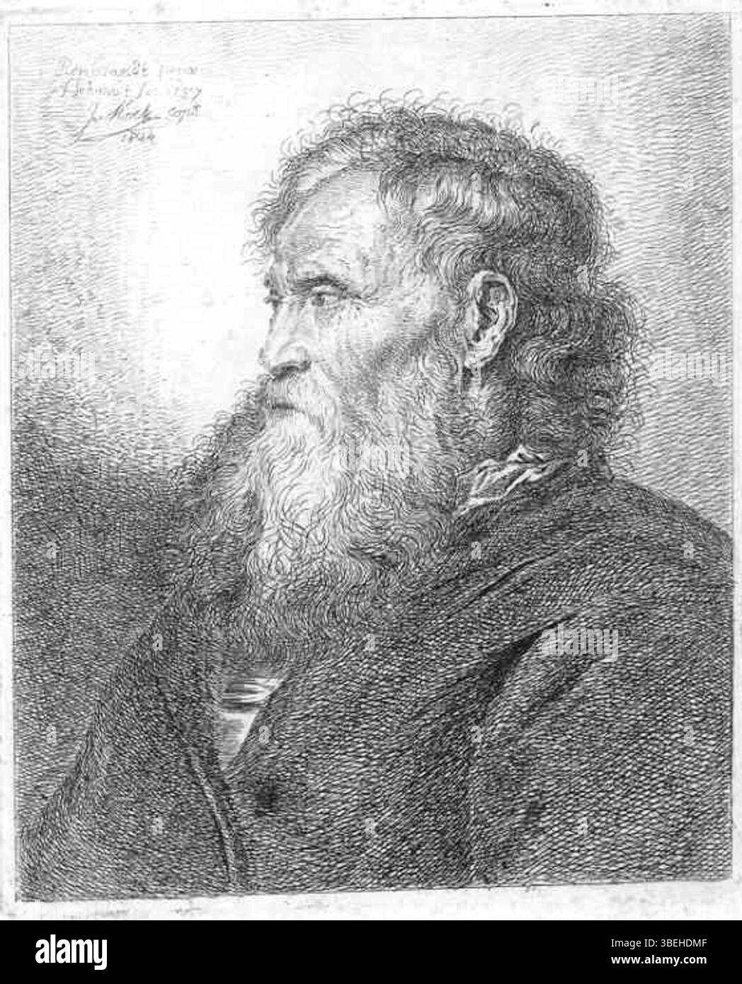 This is a bust sculpture depicting an elderly man with a beard, created ...