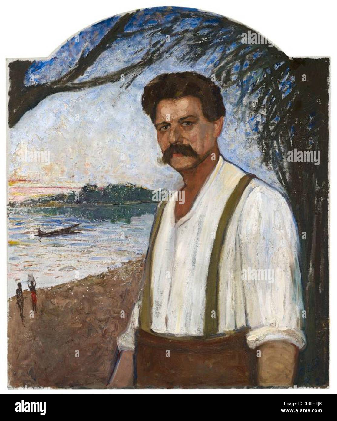 This 1930s painting by Clara Ewald portrays Albert Schweitzer, the ...