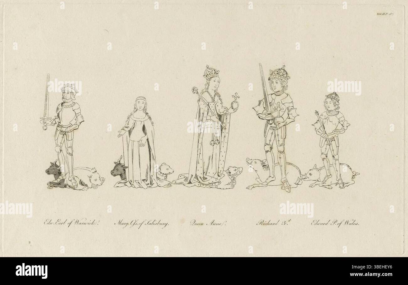 This early 19th-century etching depicts key members of the Plantagenet ...