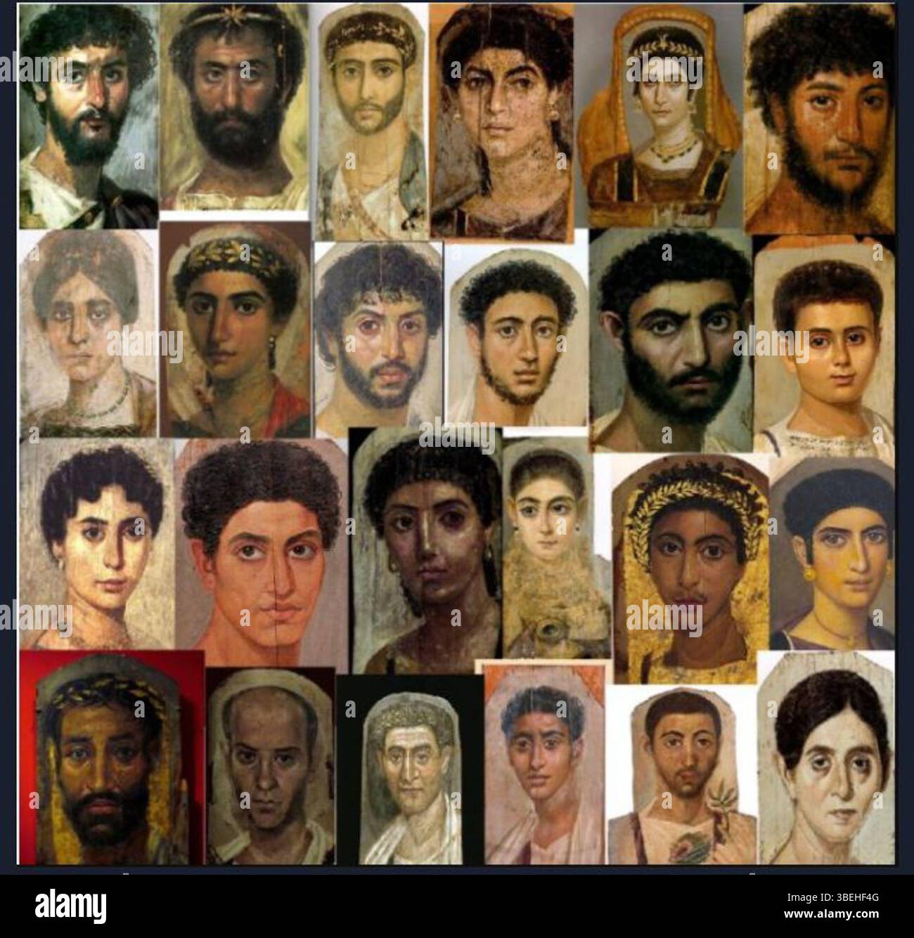 The Mummy Portraits from Faiyum, dating back to 150 AD, are renowned ...