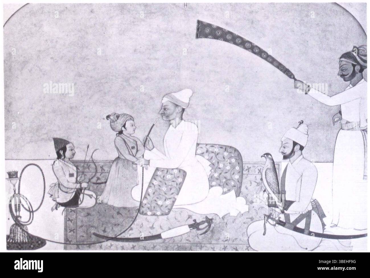 This painting from around 1775 depicts Raja Ranjit Dev of Jammu State ...