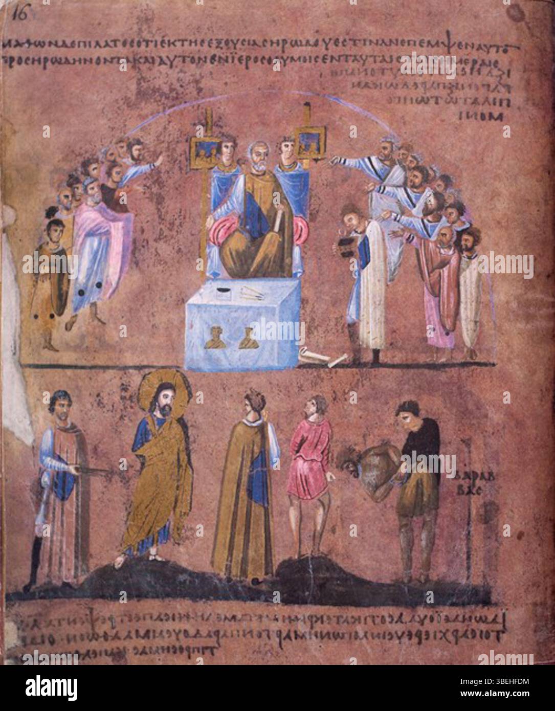 This 6th-century image from the Rossanensis manuscript depicts the ...