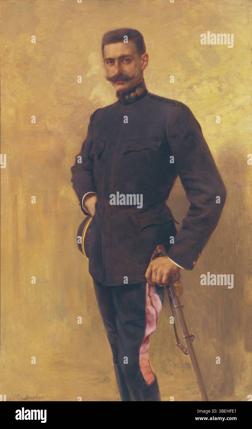 A portrait of Greek officer Pavlos Melas, drawn by Greek artist ...