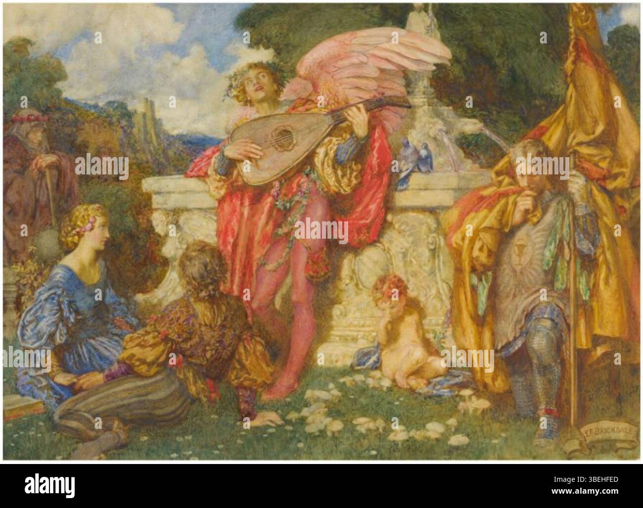 'Romance' by Eleanor Fortescue-Brickdale is a beautiful portrayal of a ...