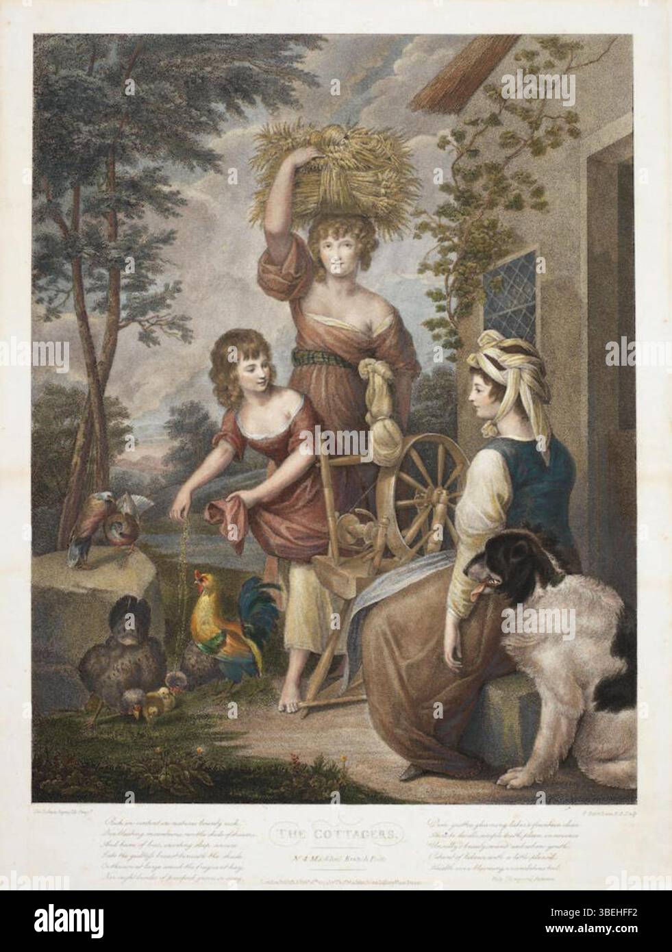 ‘The Cottagers’ by Sir Joshua Reynolds is a famous engraving by ...