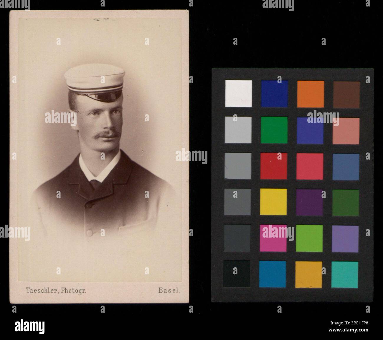 This formal studio portrait from 1885 features Wilhelm Burckhardt ...