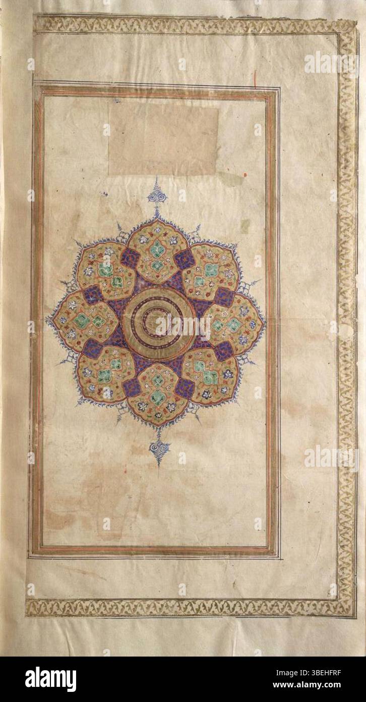 This Shamsa artwork is from the 'Ain-i-Akbari' manuscript commissioned ...