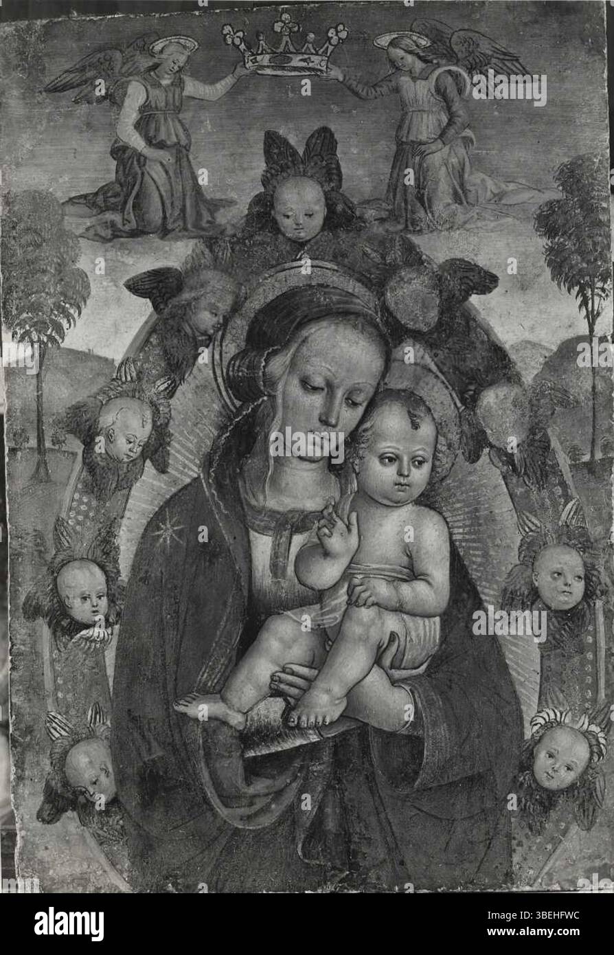 Antonio del Massaro's tempera painting depicts the Madonna and Child in ...