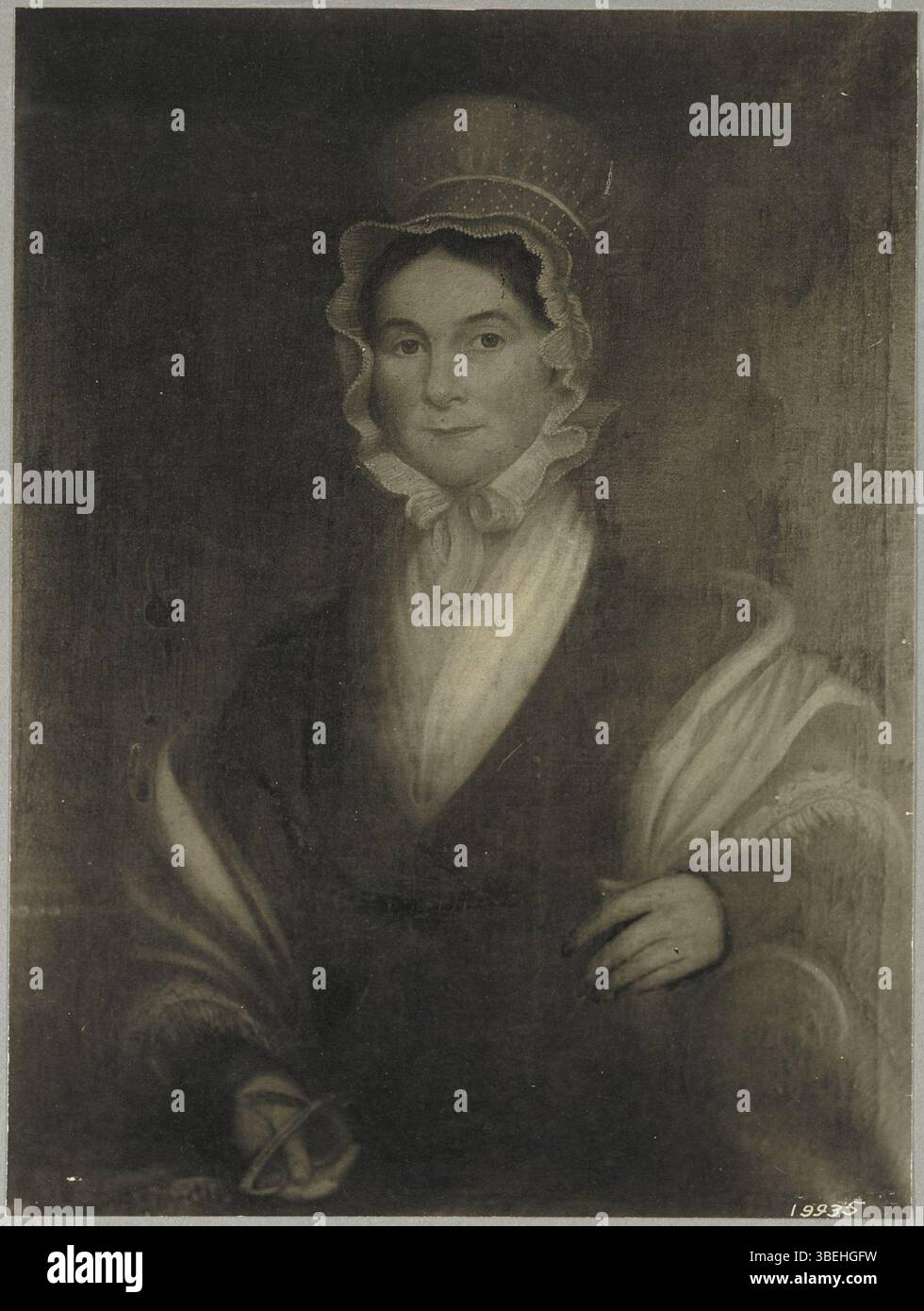 The 1826 portrait by James L. Wattles depicts Ann Owen, the wife of ...