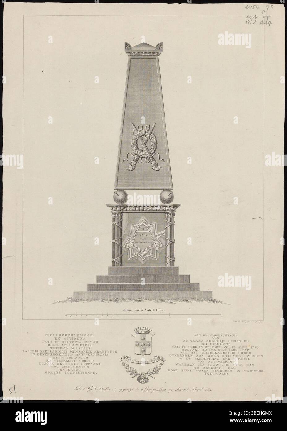 This 1834 print by Frederik Lodewijk Huijgens commemorates Colonel de ...