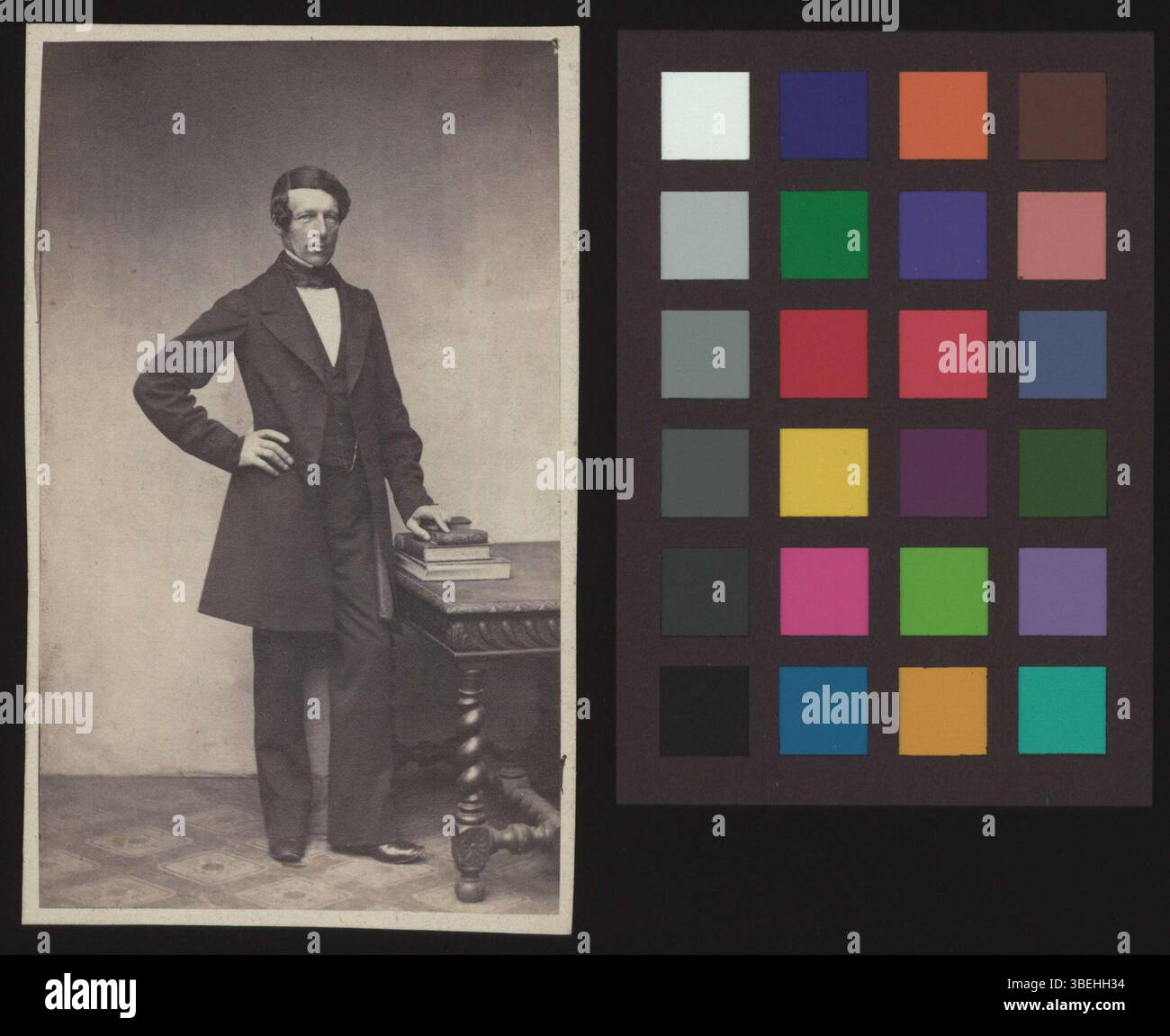 This black-and-white photograph from between 1850 and 1870 features a ...