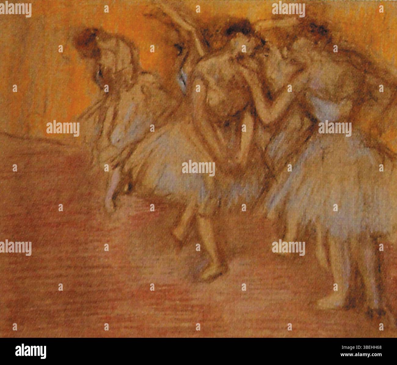 Edgar Degas’ painting 'Cinq danseuses en scène' (Five Dancers on Stage ...