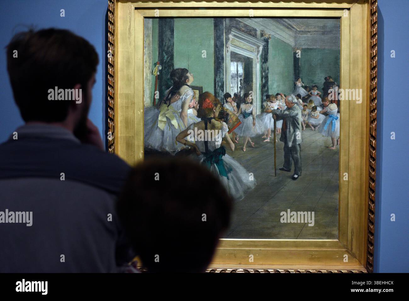 Visitor at Degas at Opera exhibition,Orsay art museum,Paris,France ...