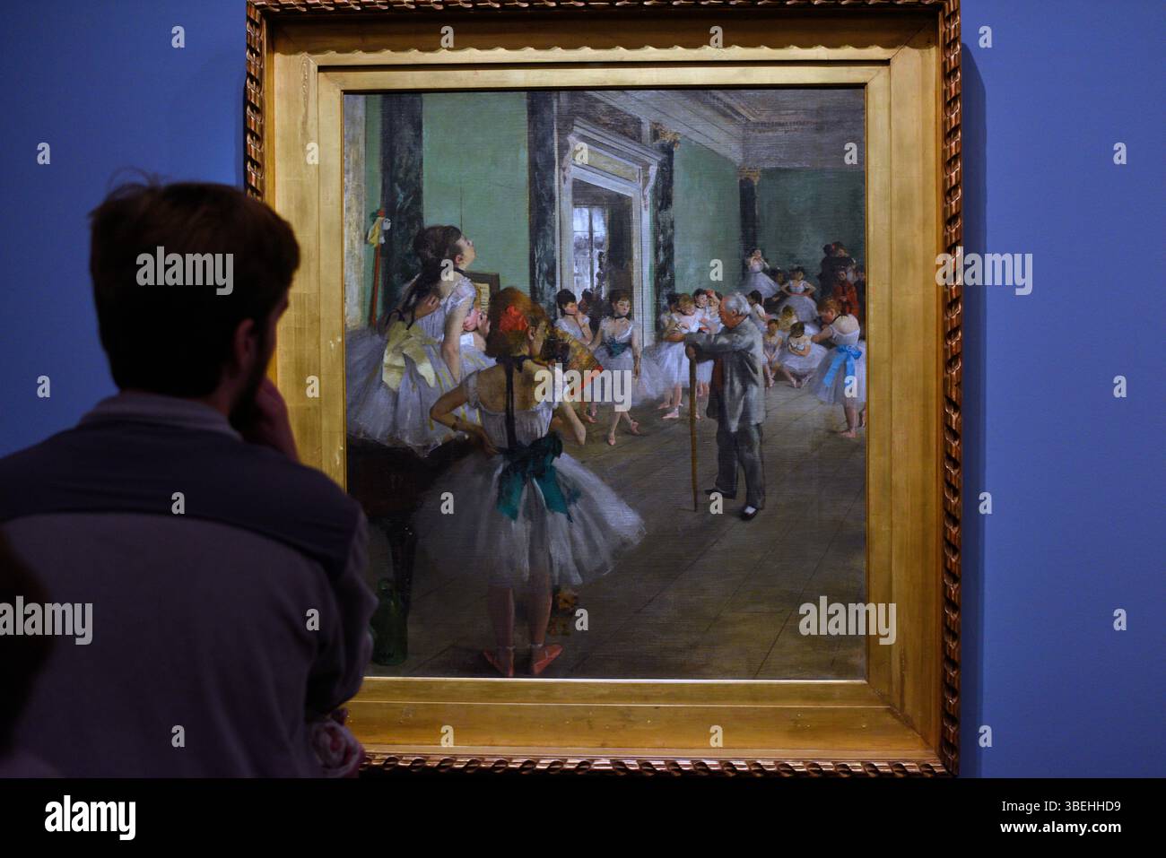 Visitor at Degas at Opera exhibition,Orsay art museum,Paris,France ...