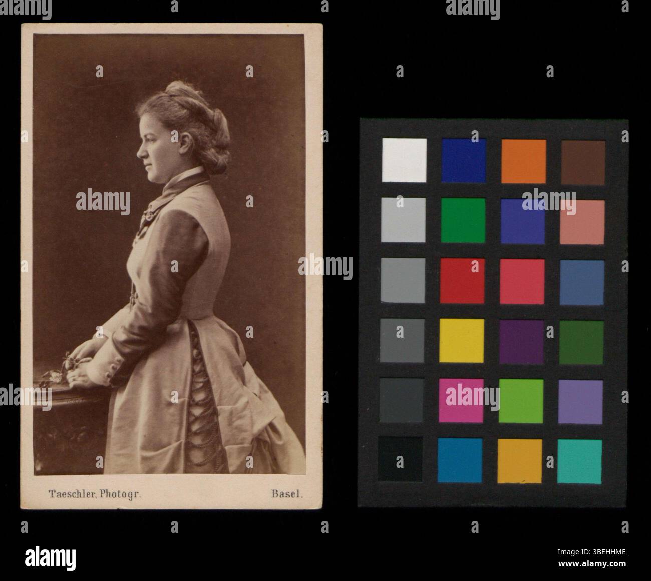 This black-and-white cabinet card photograph of Louise Ehinger-Geigy ...