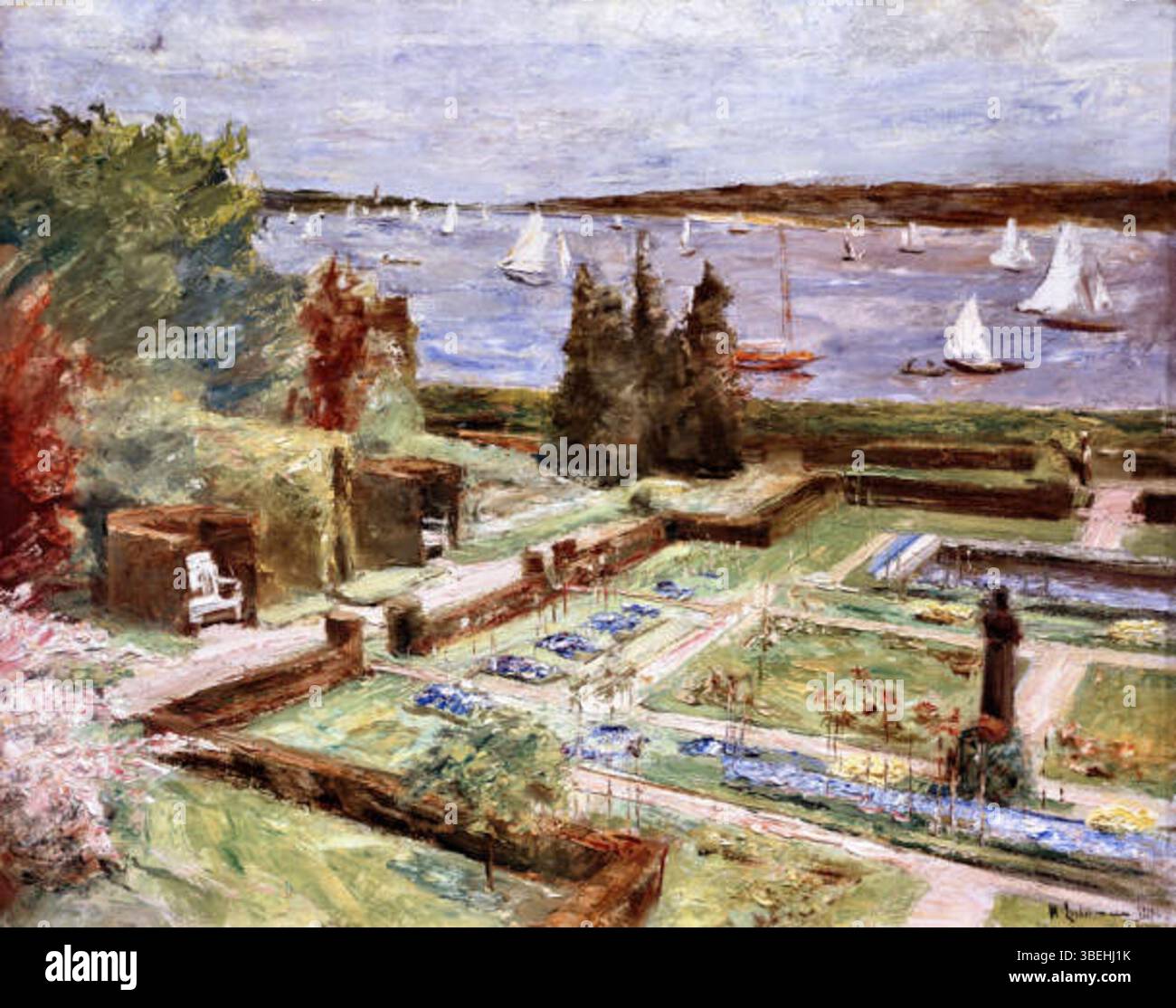 A 1911 painting by Max Liebermann depicting the Wannsee garden of the ...