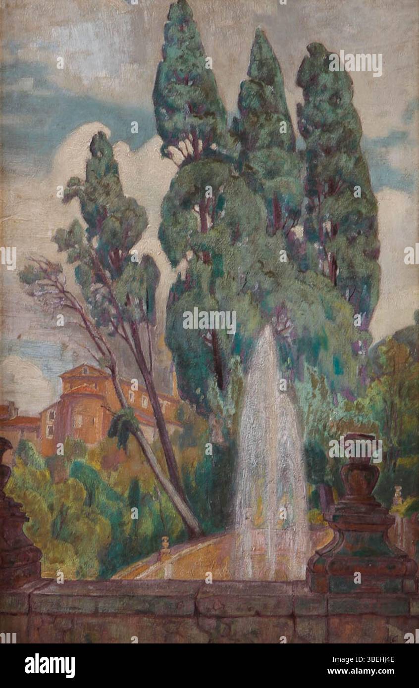 Undated painting by Lili Elbe, then Einar Wegener, depicting a view of ...