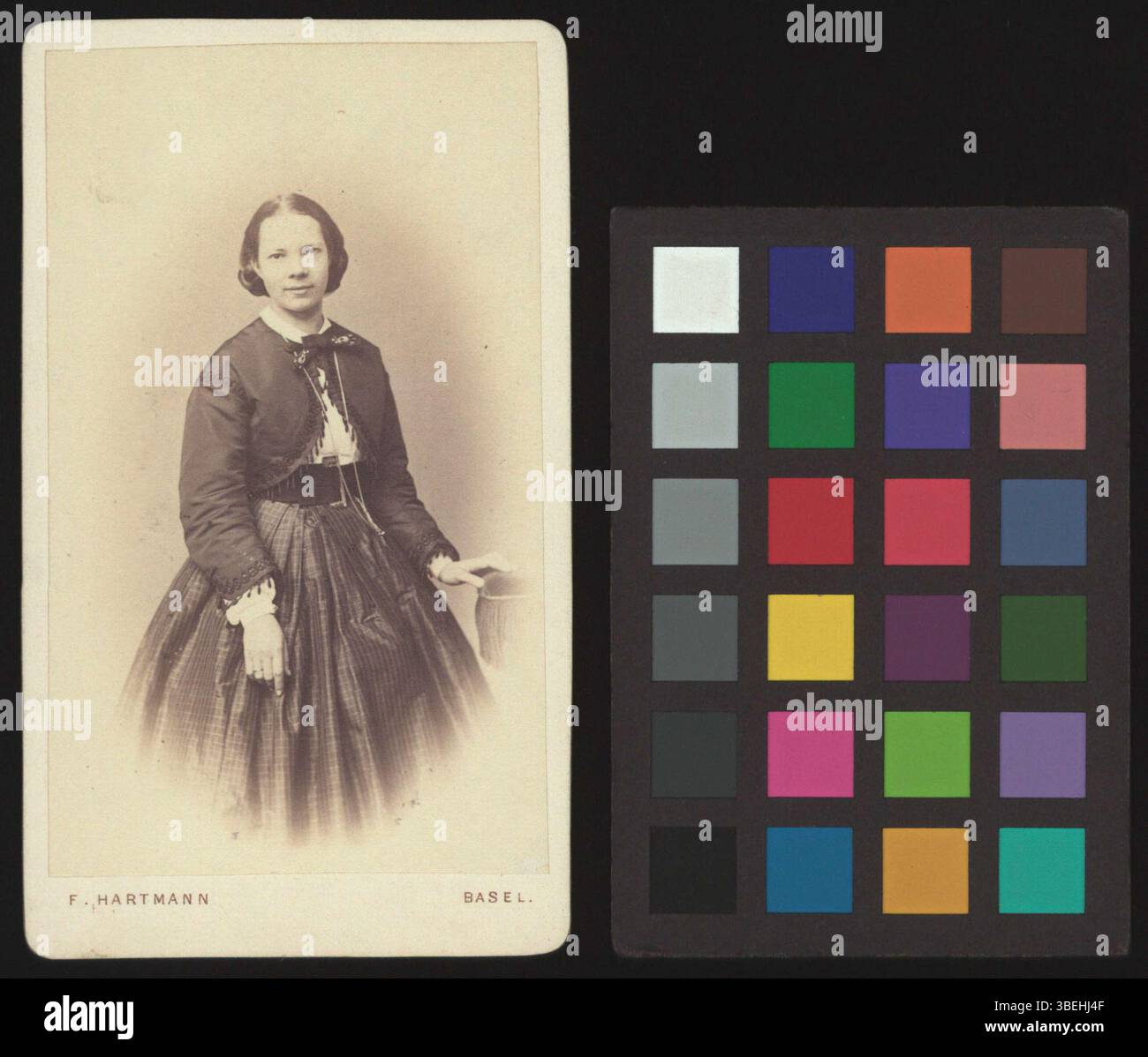 This black-and-white photograph is a portrait of Amalie Sieber-Bischoff, taken between 1861 and ...