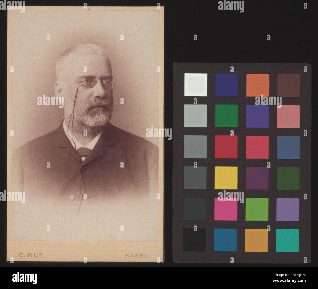 This black-and-white photograph of Carl Burckhardt-Iselin, taken ...