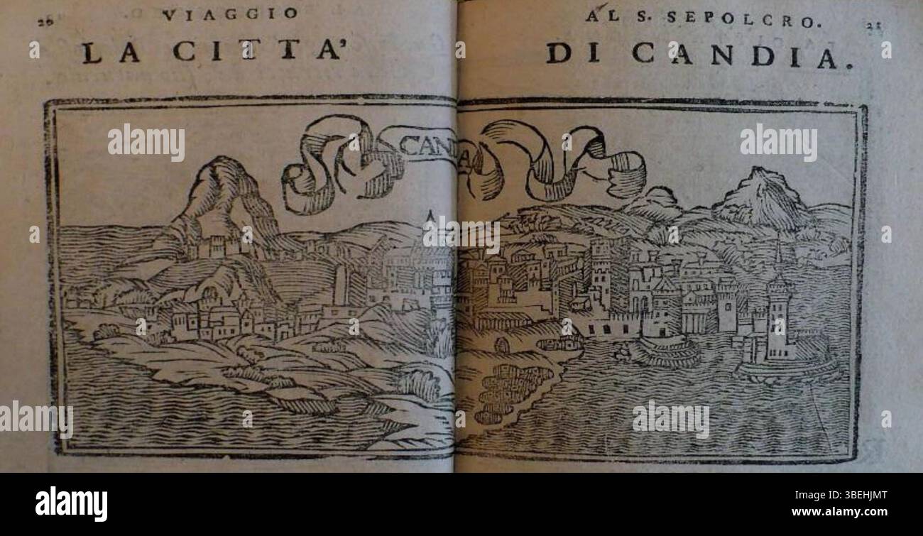 Noe Bianchi’s 1500 work 'La Città di Candia' presents a depiction of ...