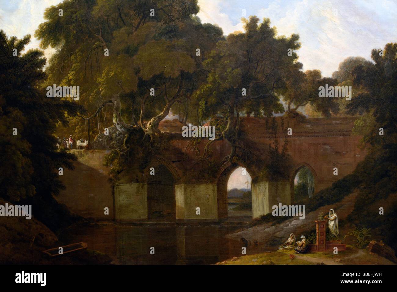 Bridge near Rajmahal,Bihar,1827, painting by Thomas Daniell (1749-1840 ...