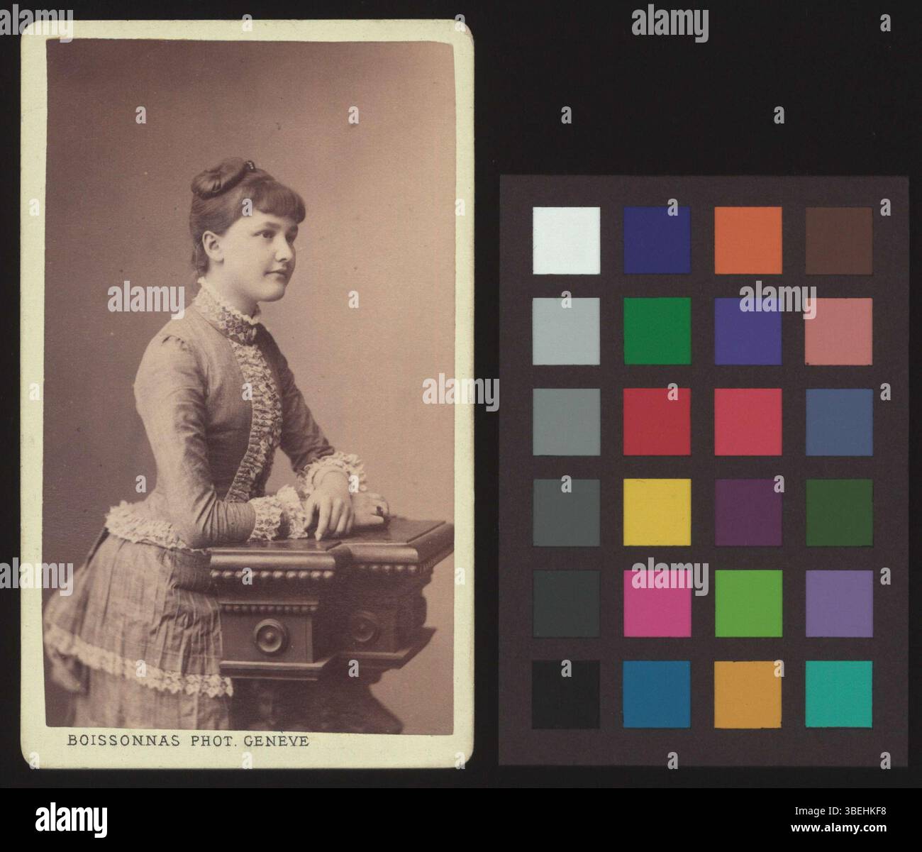 This is a black-and-white cabinet card photograph of Mariely Staehelin ...