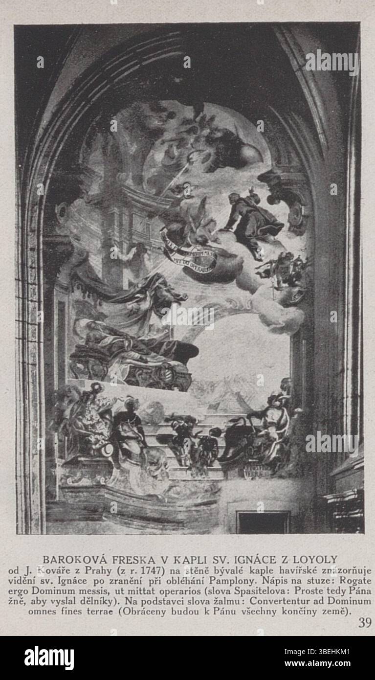 The Baroque fresco in the Chapel of St. Ignatius of Loyola within the ...
