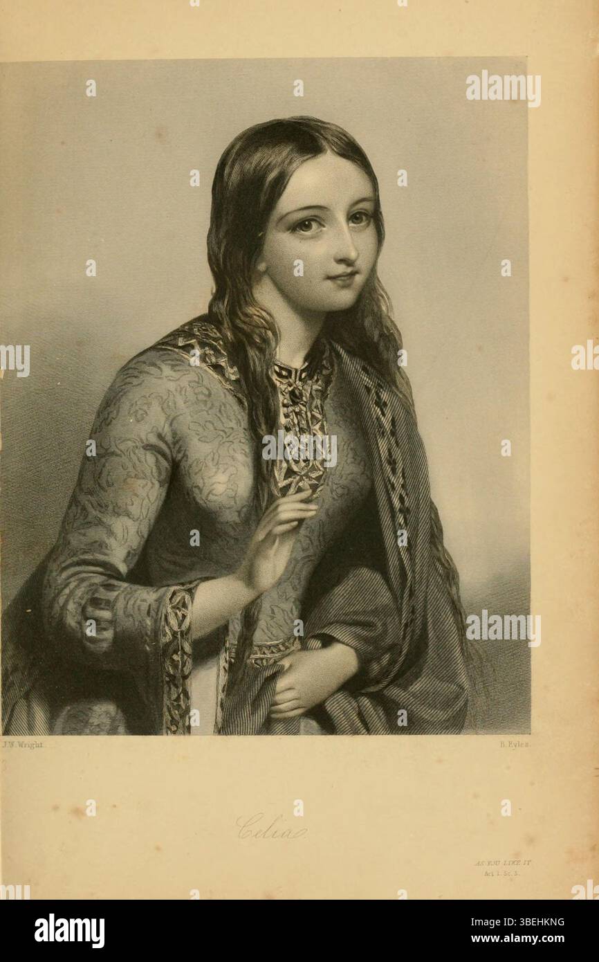 This 1849 painting by John William Wright depicts Celia, a character ...