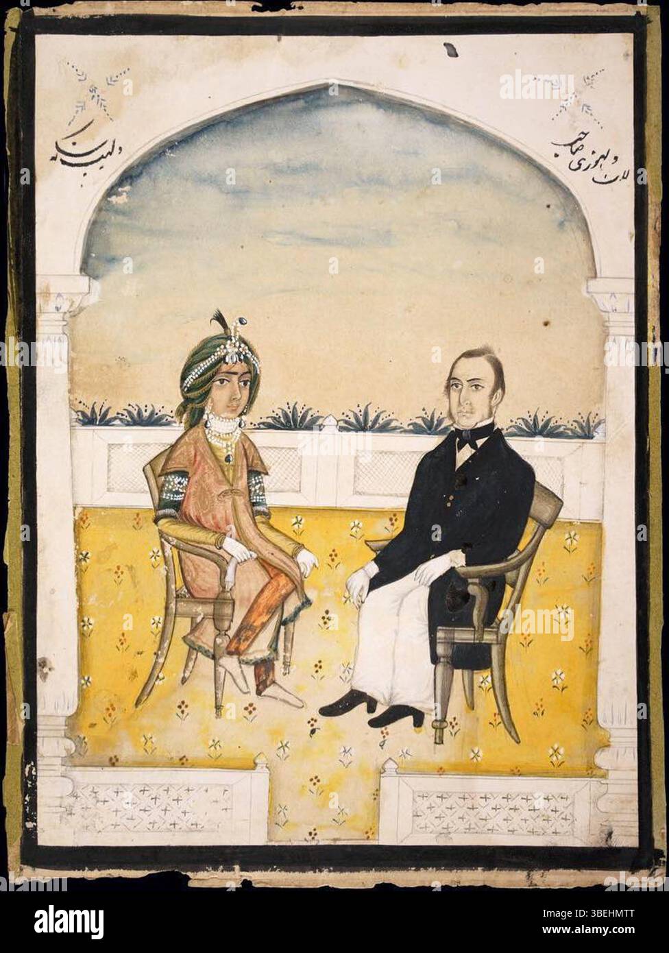This portrait depicts Maharaja Duleep Singh and Governor-General Lord ...
