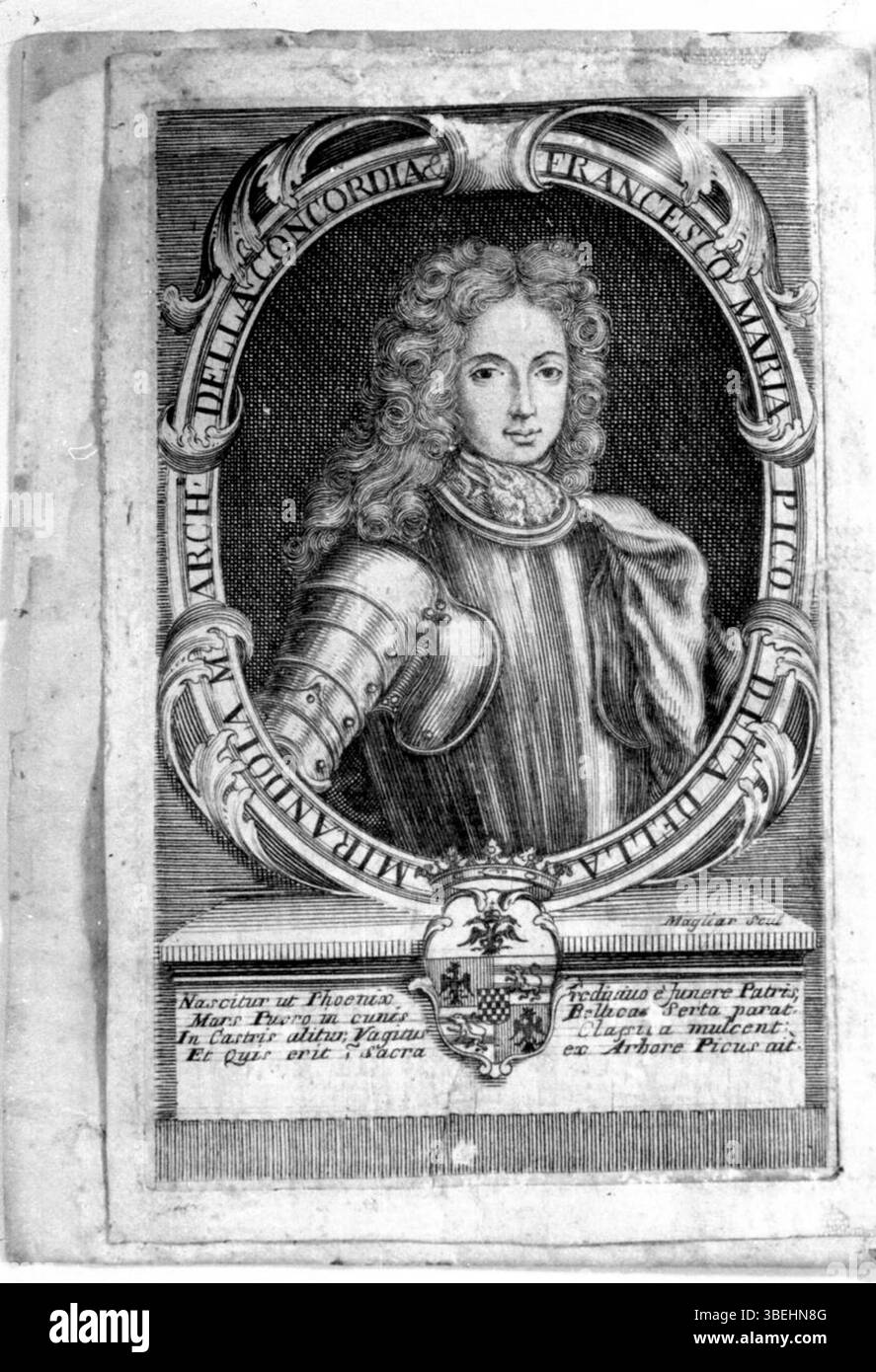 This 19th-century engraving by Pierre Mignard depicts Francesco Maria ...