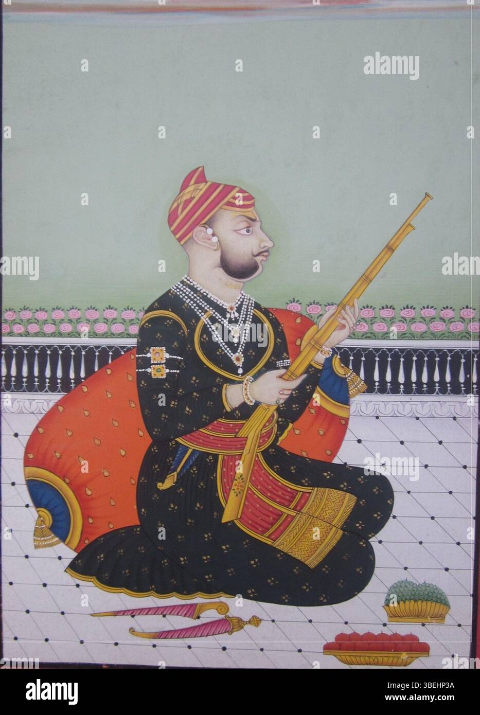 Miniature painting of Nawal Singh, the fourth son of Suraj Mal of ...