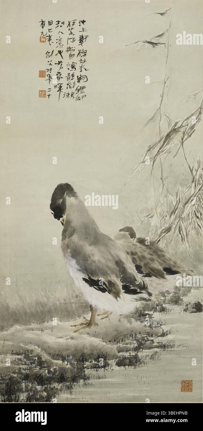 This 1907 painting by Gao Jianfu, a renowned Chinese artist, showcases ...