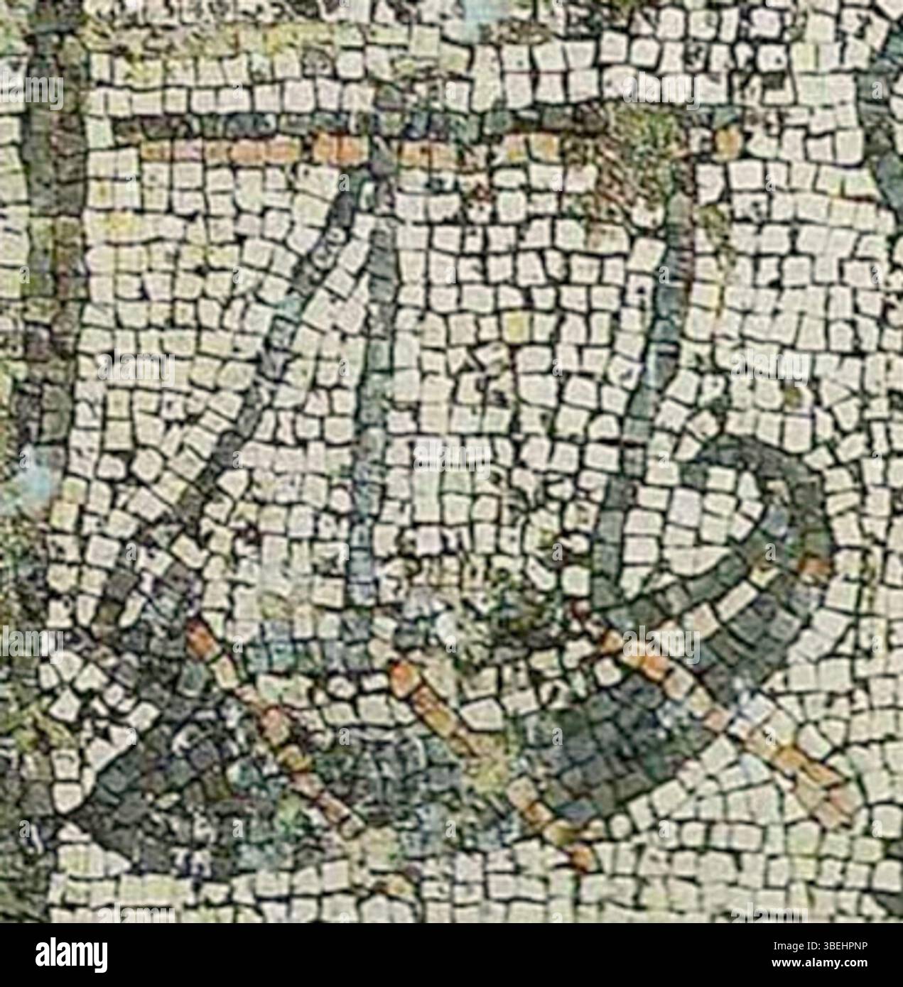 This mosaic, discovered at Magdala on the shore of the Sea of Galilee ...