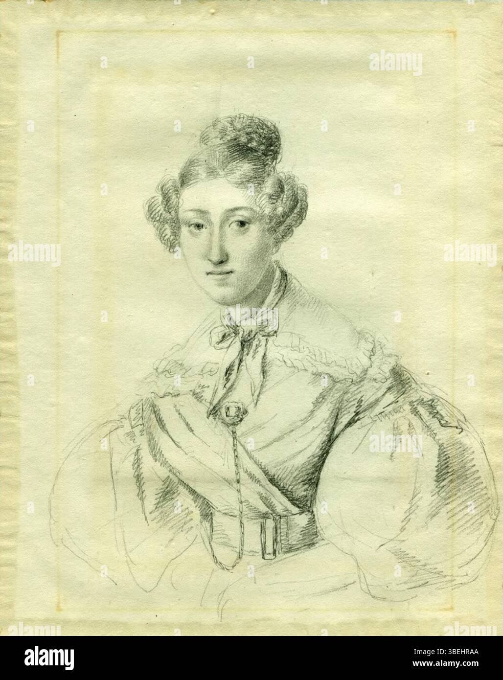 This pencil portrait drawing by Marie-Guillemine Benoist (1810s-1820s ...