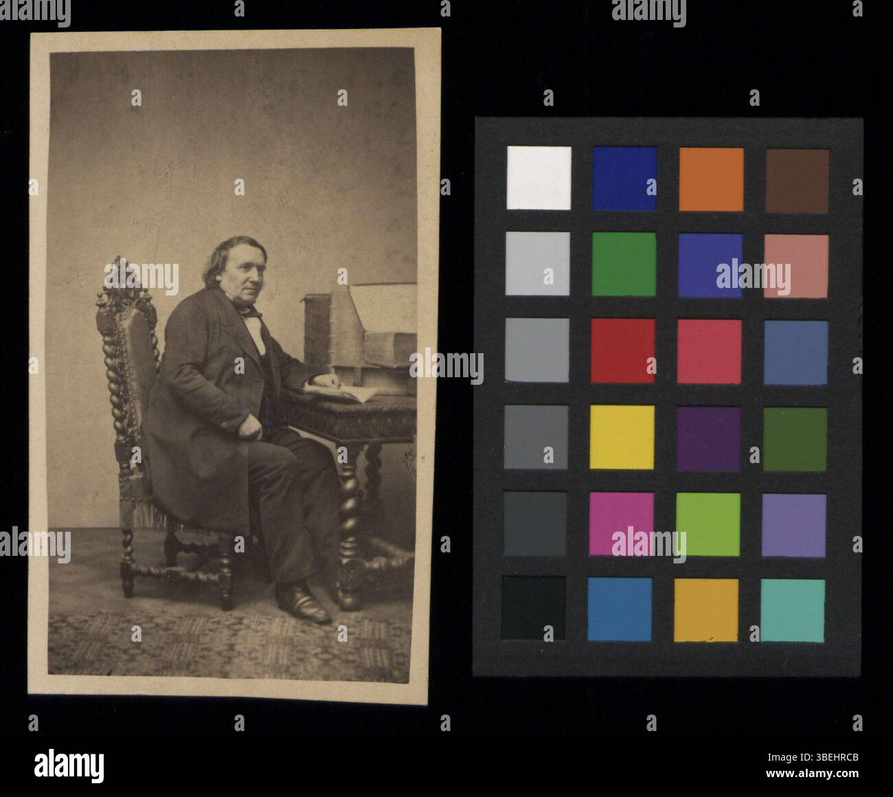 This black-and-white photograph on cardboard depicts Karl Rudolf ...