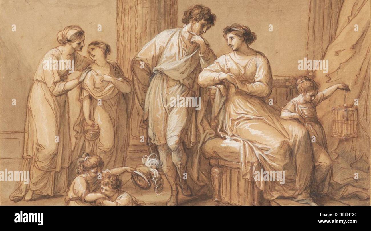 This original drawing by Angelica Kauffmann, titled *Aemilius Paullus ...
