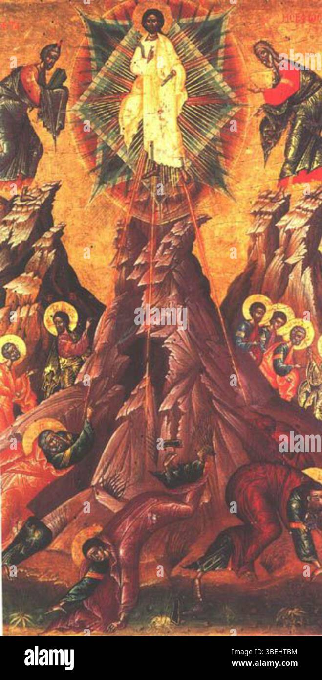 Onoufrios of Neokastro’s 16th century fresco, 'The Transfiguration of ...