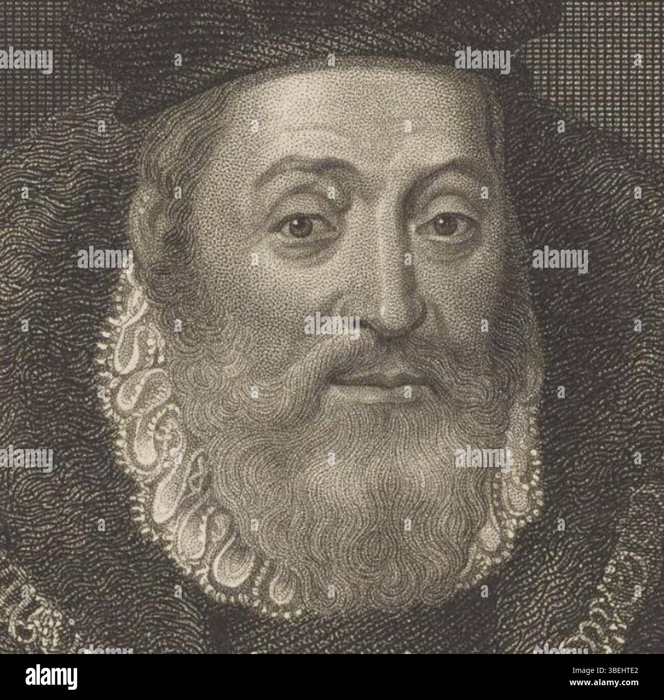 A detailed engraving of James Hamilton, Duke of Chatellerault, and 2nd ...