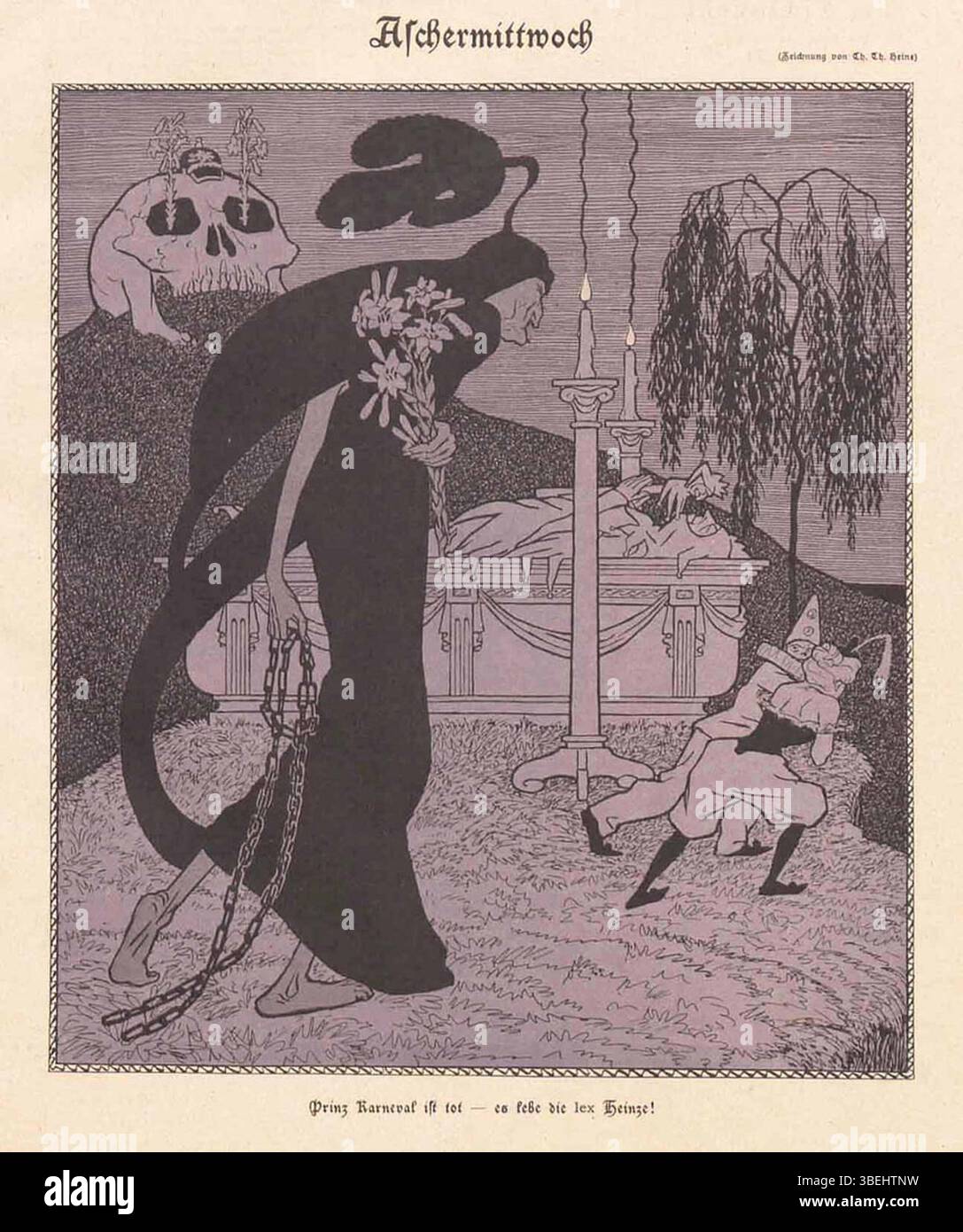 Thomas Theodor Heine's *Ash Wednesday* (1903) uses visual satire to ...