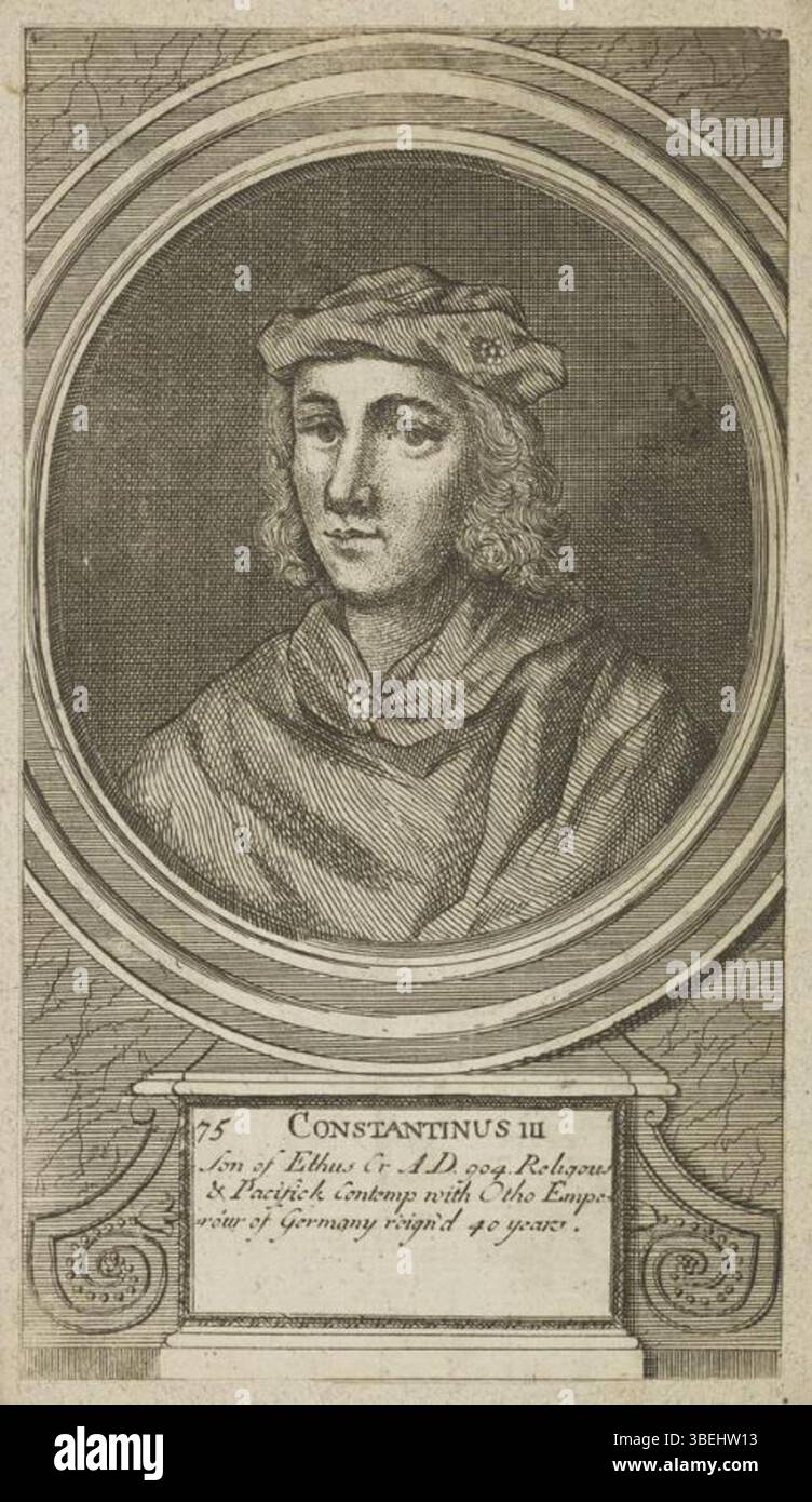 This portrait of Constantine II, King of Scotland, was created by ...